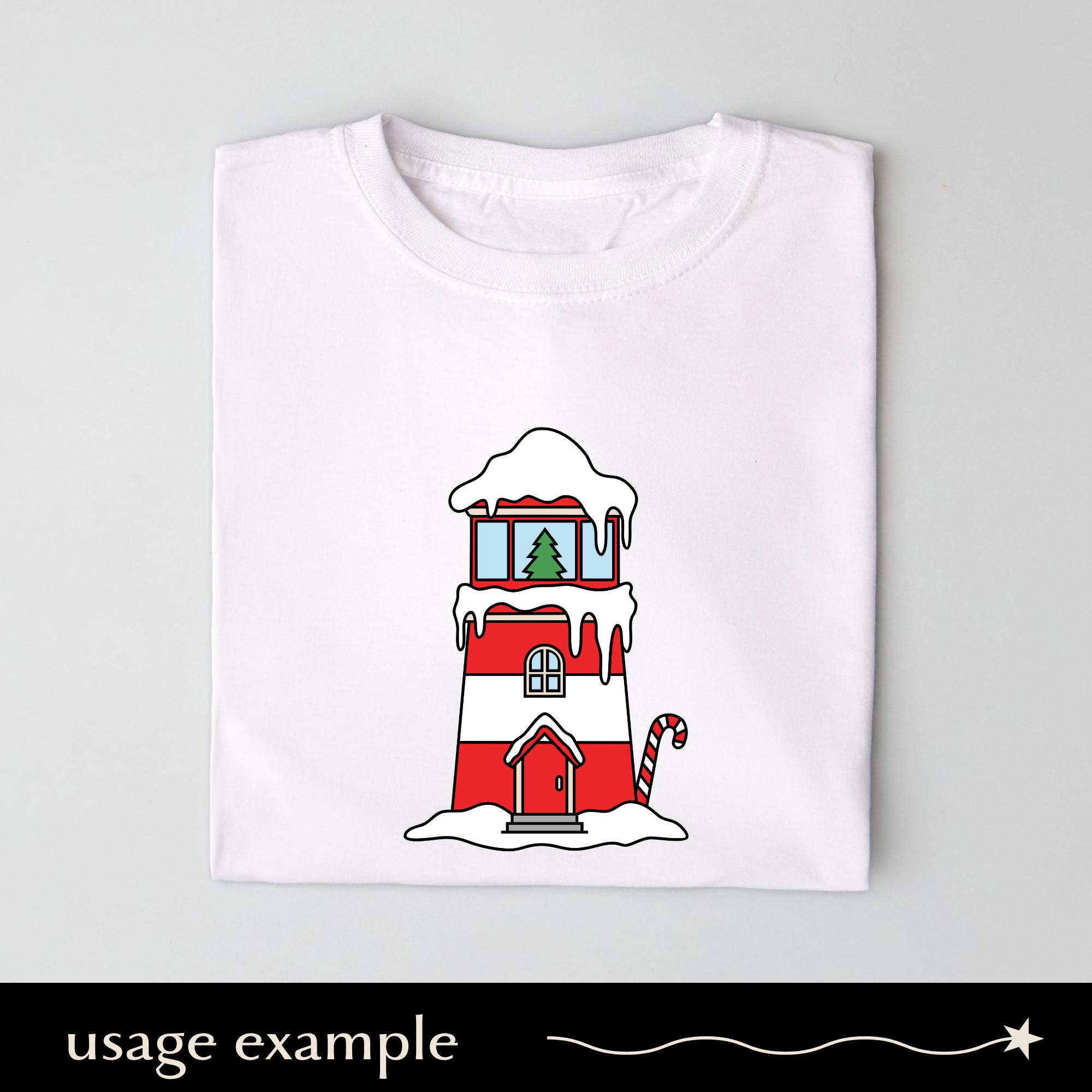 Cute Little Lighthouses in Red and White Stripes Decorated With ...