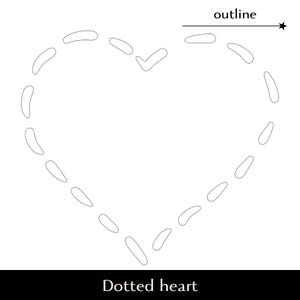 Black & White Dotted Line Heart SVG, Embroidery Stitch Heart Png, Eps ...