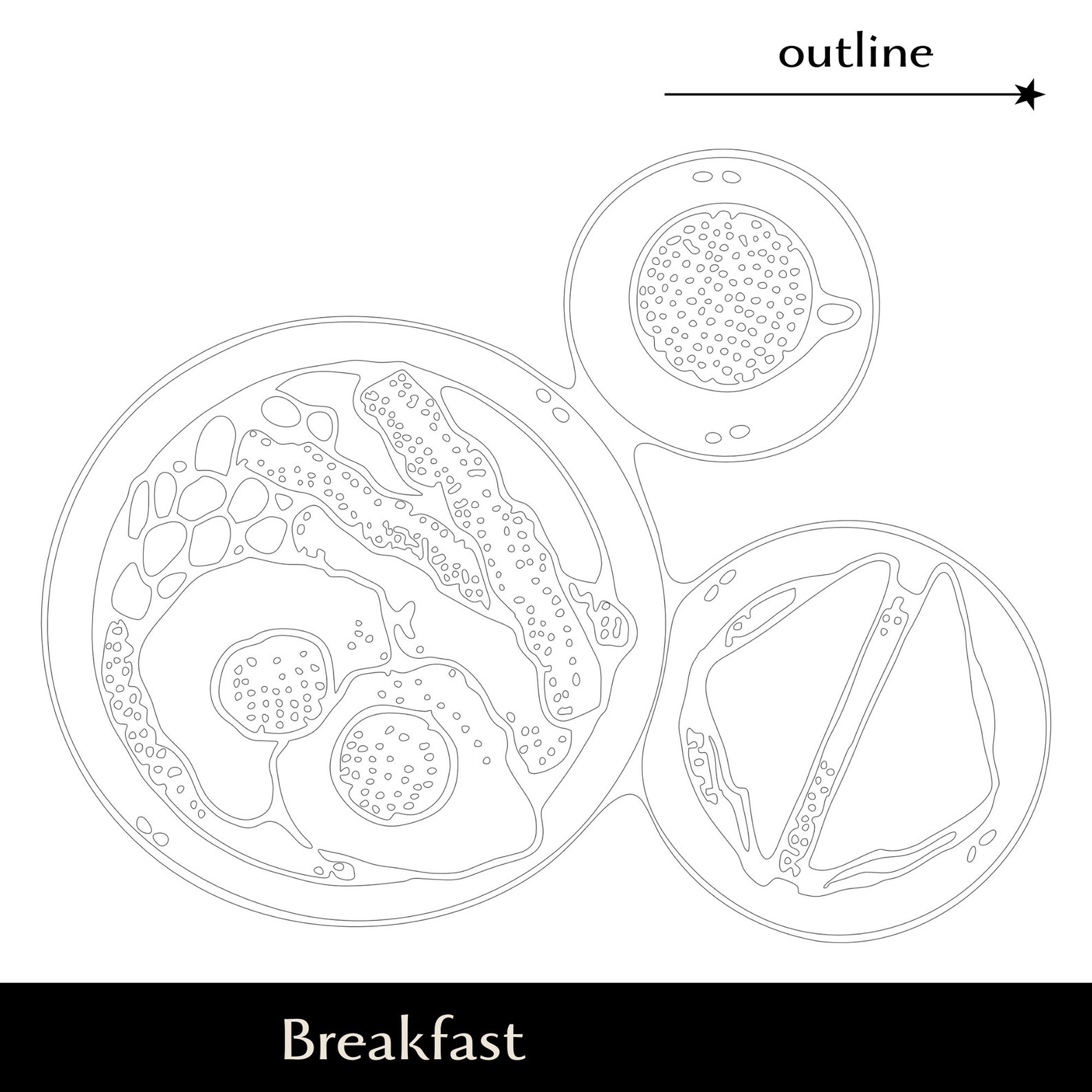 English Breakfast SVG, Scrambled Eggs and Bacon Png, Eps, Dxf, Sandwich ...