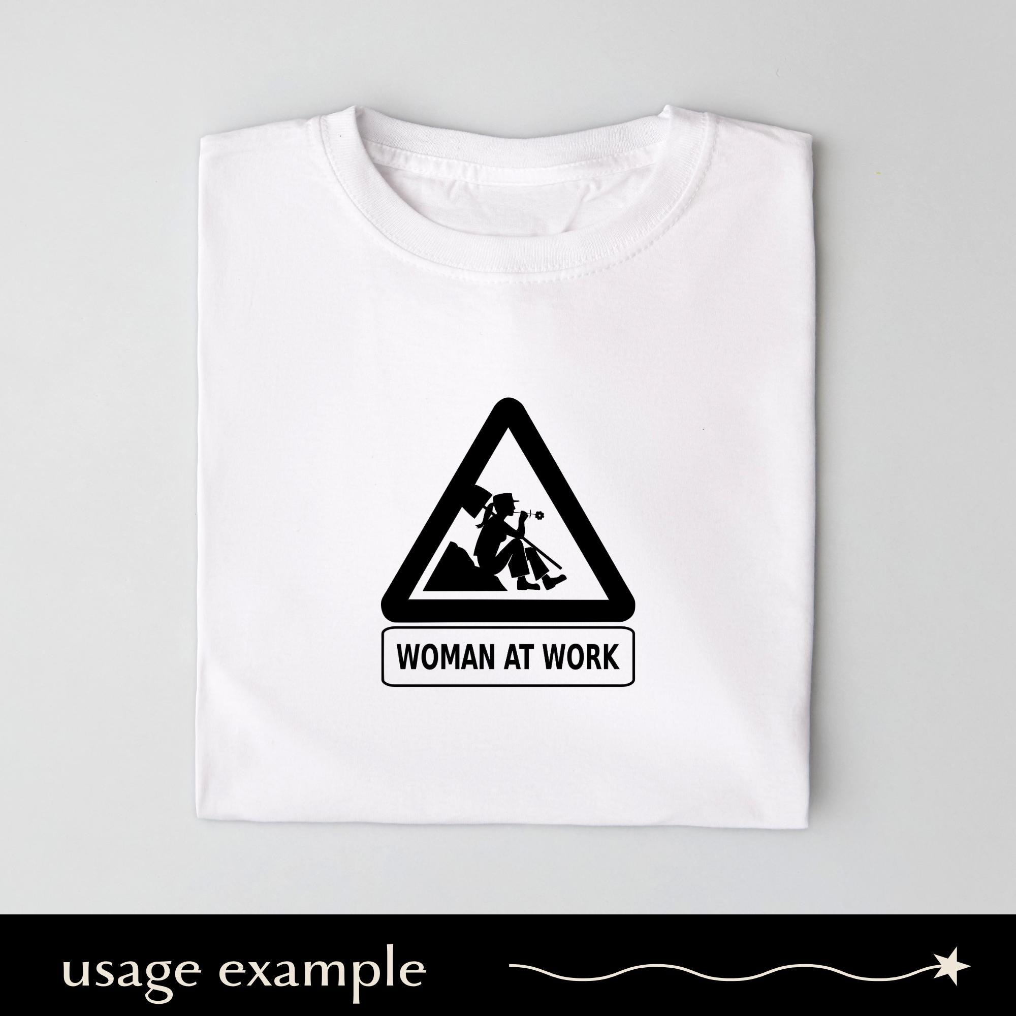 Woman at Work SVG, Funny Road Sign Png, Eps, Dxf, Do Not Disturb Vector ...