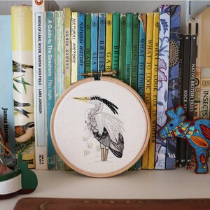 Heron Embroidery Hoop Art Pattern Instant Download | Bird Hand ...