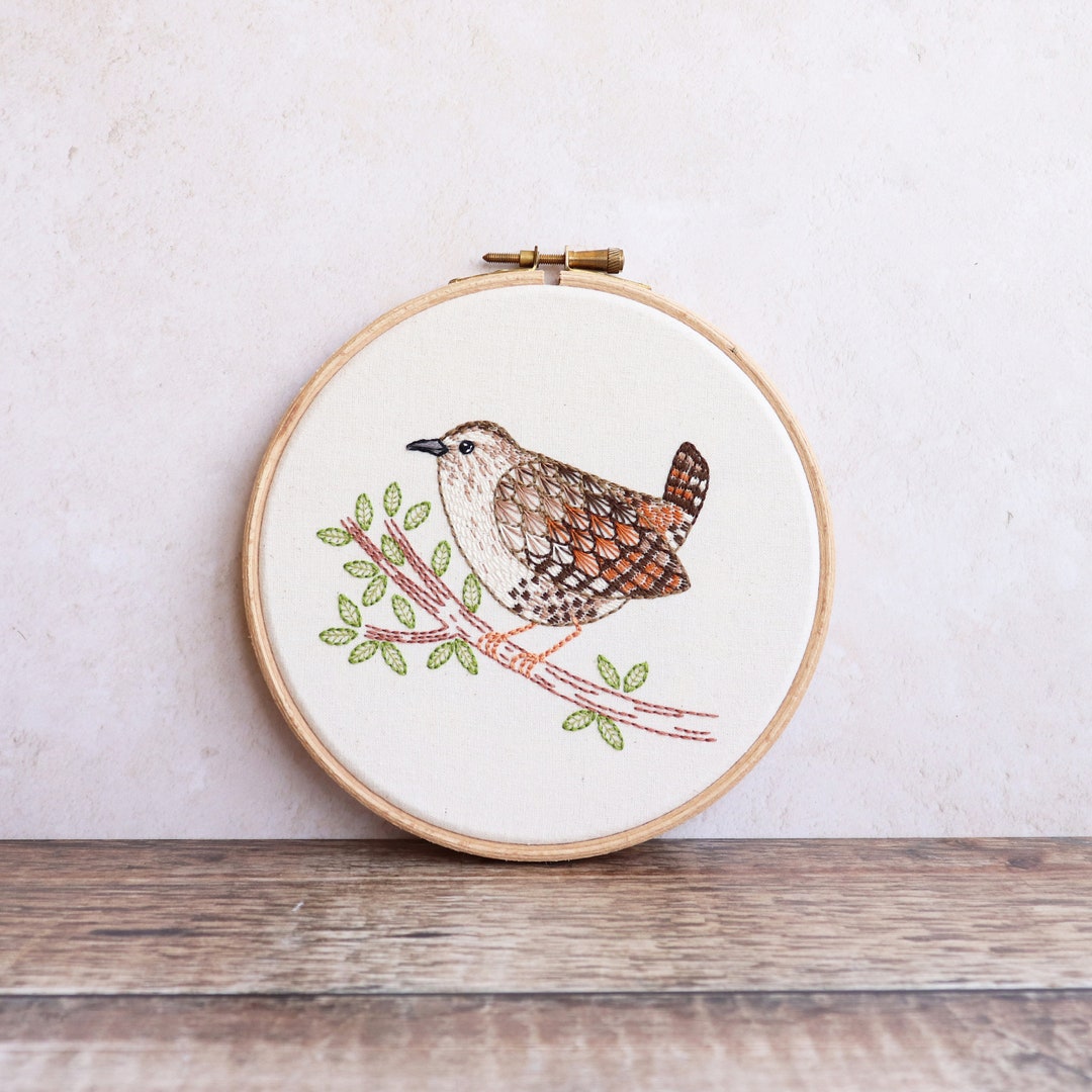 Wren Original Bird Embroidery Art - Etsy