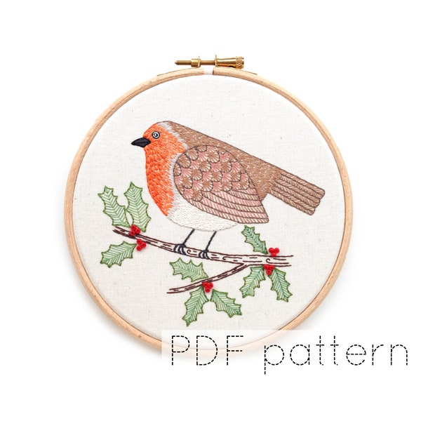 Robin Embroidery - Etsy