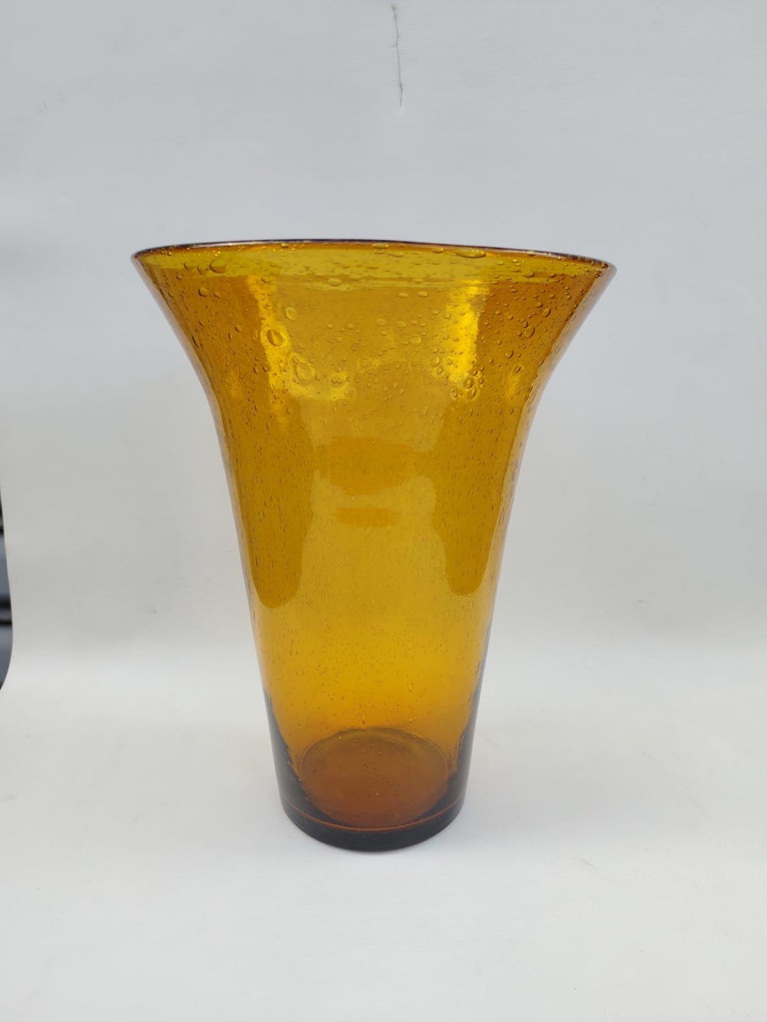 Large Bubble Glass Vase From Biot Glassworks. - Etsy