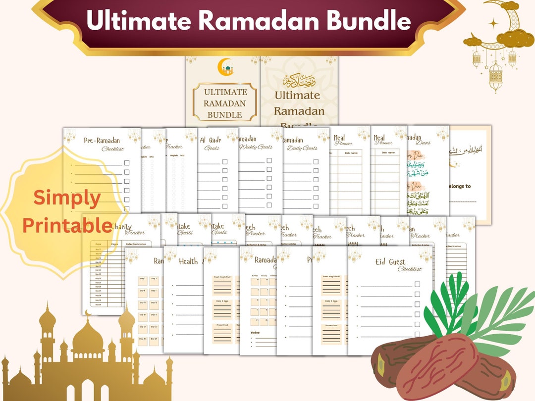 Ultimate Ramadan Bundle, Muslim Daily Planner, Ramadan Journal ...