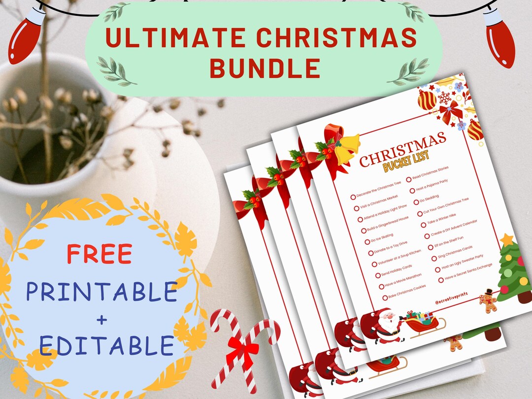 Ultimate Christmas Bundle, Holiday Planner, Printable Christmas Planner ...