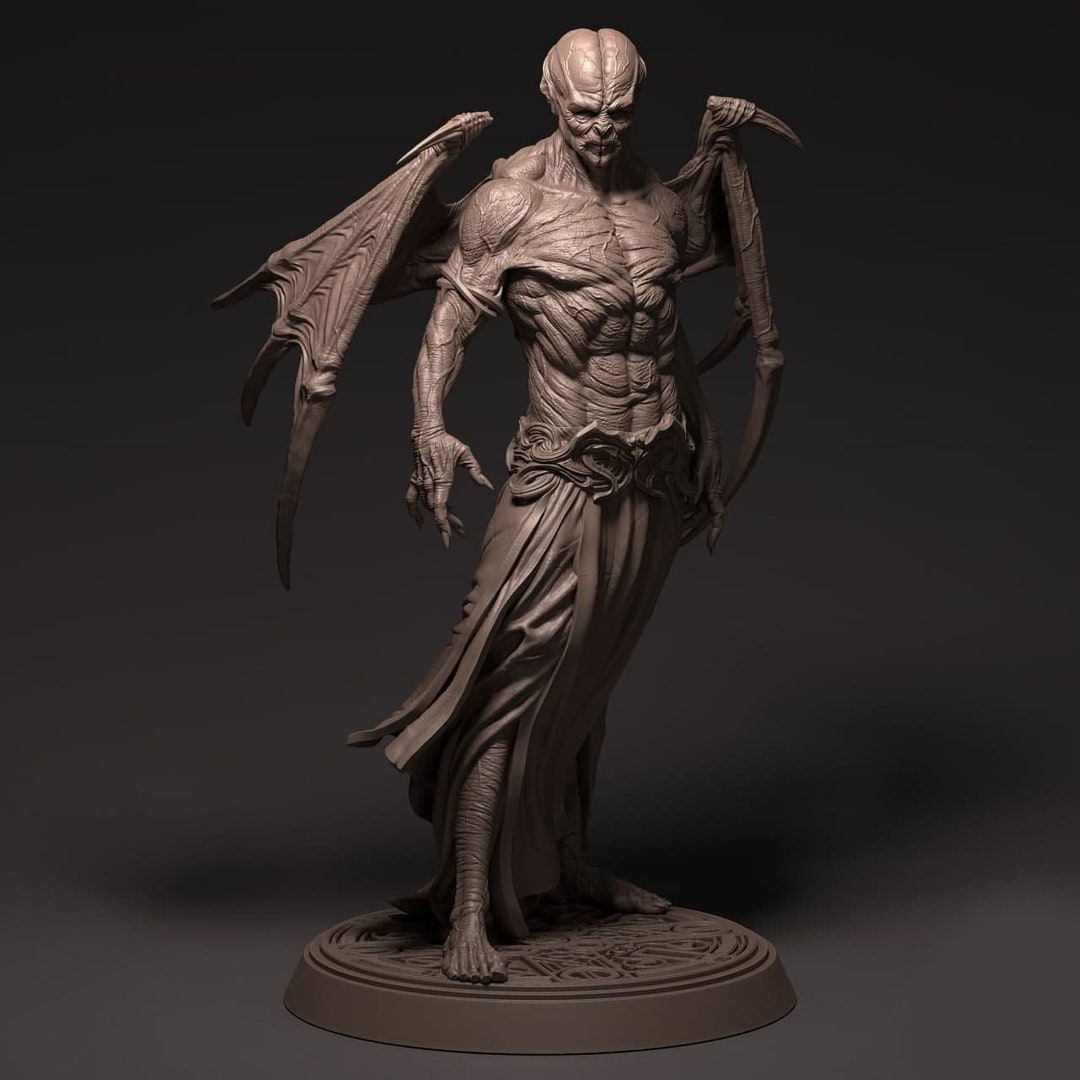 Vampire STL, 3D Model, 3D Figure, Bust, Printing, 3D Print, Diorama ...