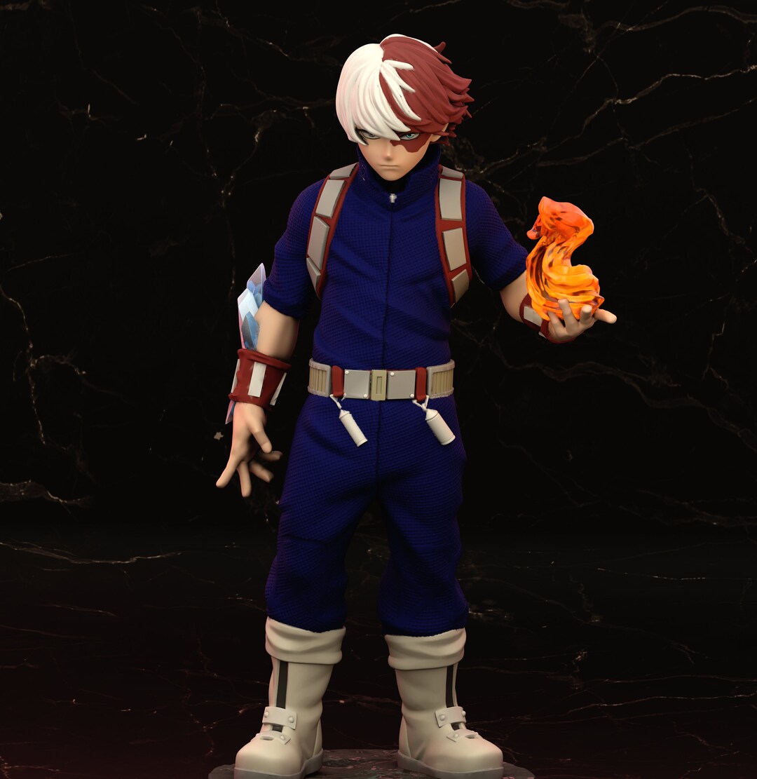 Todoroki My Hero Academia STL, 3D Model, 3D Figure, Bust, Printing, 3D ...