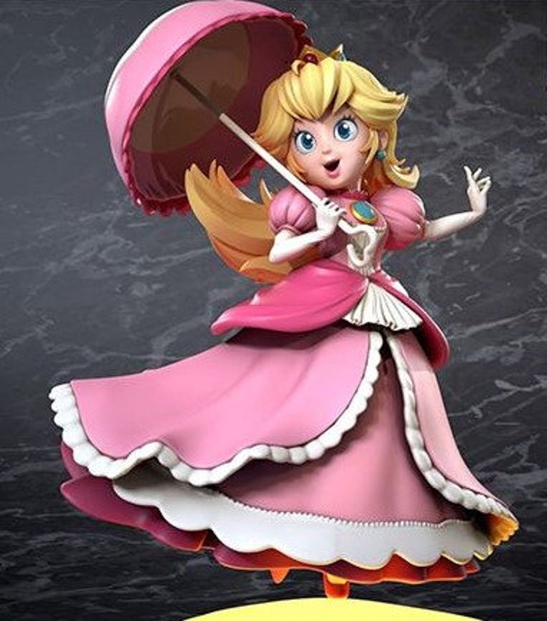 Princess Peach NOIR STL, 3D Model, 3D Figure, Bust, Printing, 3D Print ...