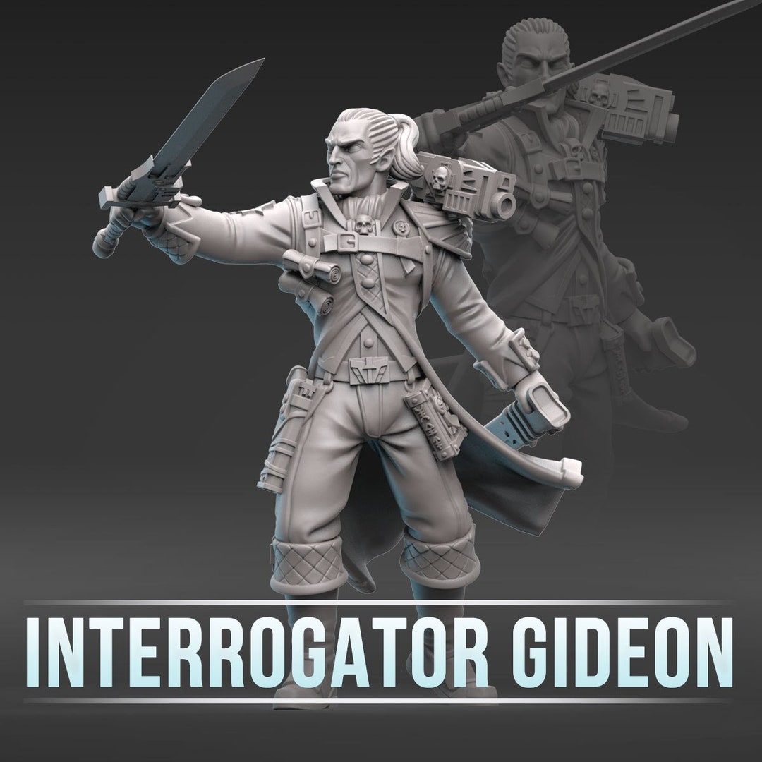 Interrogator Gideon STL, 3D Model, 3D Figure, Bust, Printing, 3D Print ...