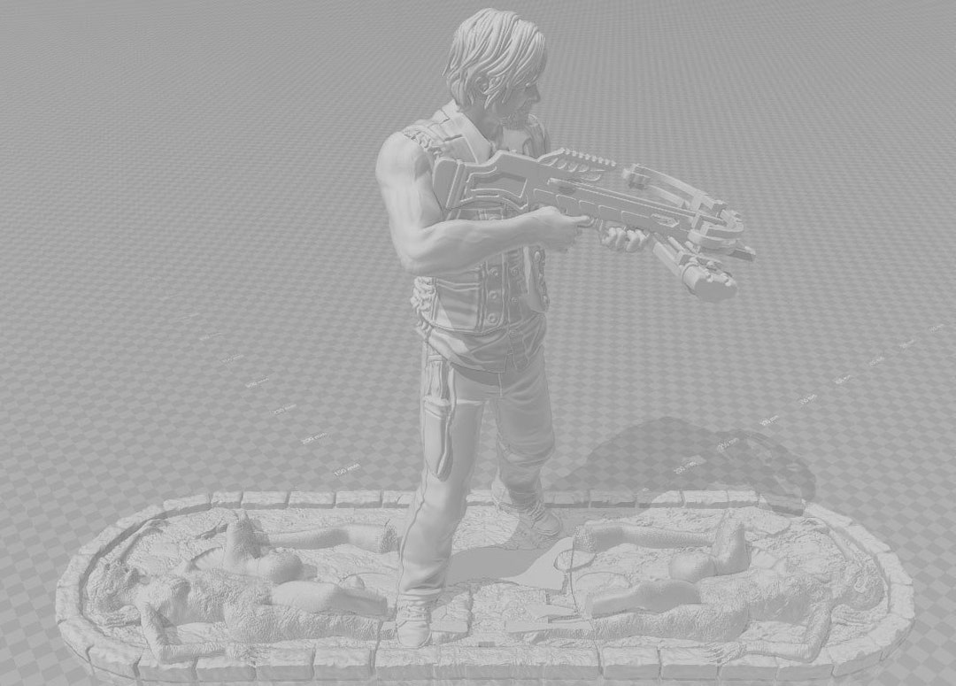 Daryl Dixon STL, 3D Model, 3D Figure, Bust, Printing, 3D Print, Diorama ...