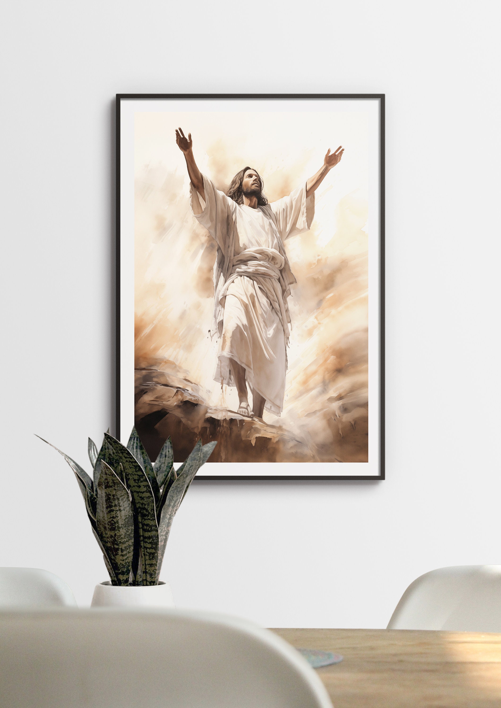 Resurrection Jesus | Christian Art | Bible Art | Jesus Art | Digital ...