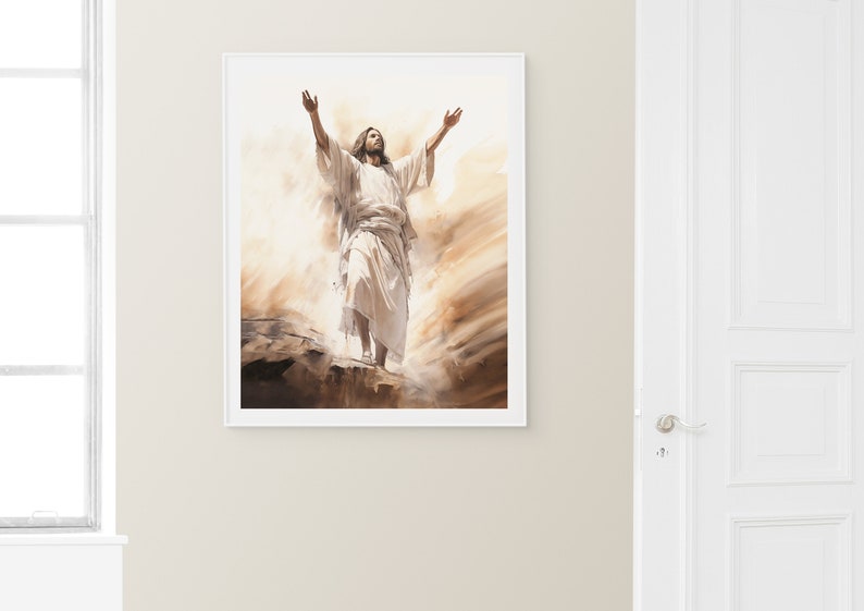 Resurrection Jesus Christian Art Bible Art Jesus Art Digital Download ...