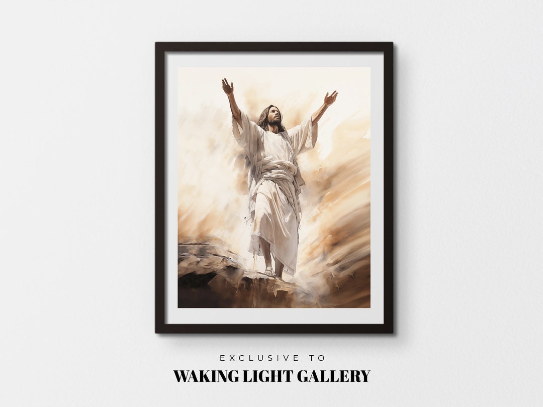 Resurrection Jesus | Christian Art | Bible Art | Jesus Art | Digital ...