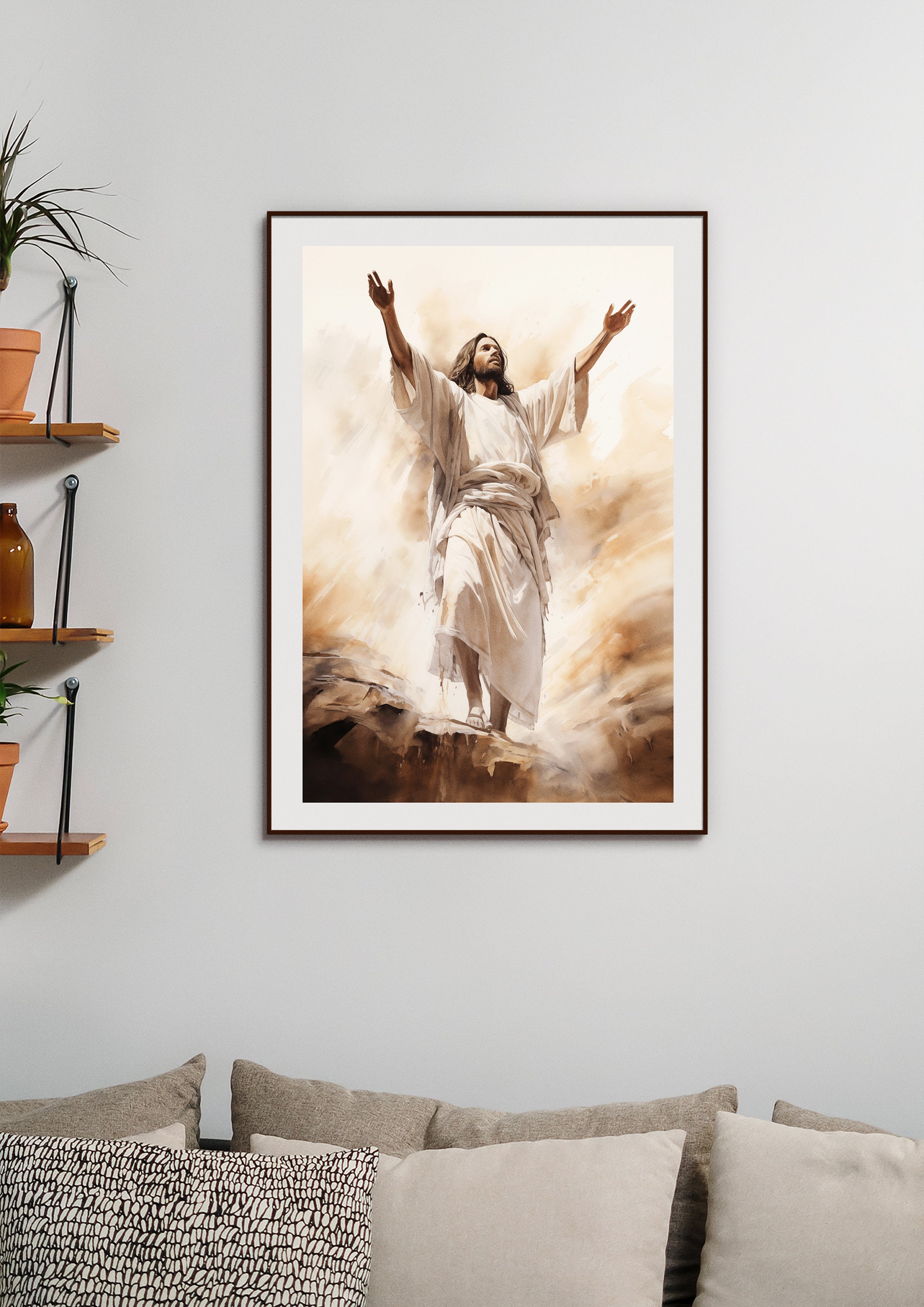 Resurrection Jesus | Christian Art | Bible Art | Jesus Art | Digital ...