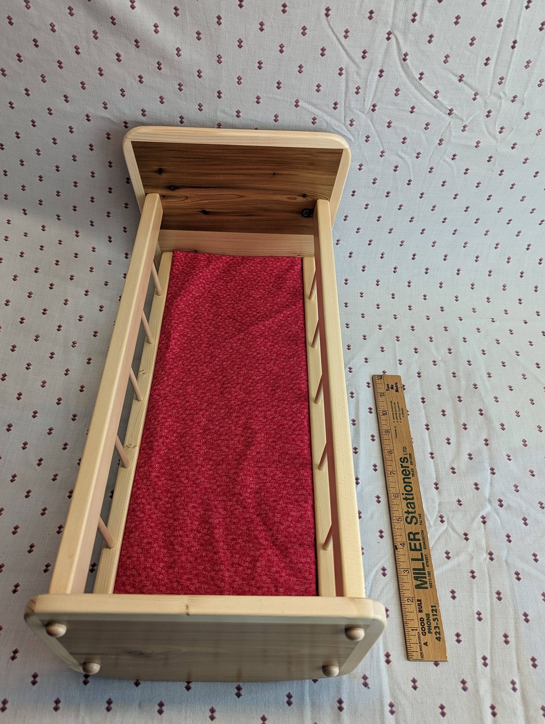 Handcrafted Solid Wood Rocking Doll Cradle - Etsy