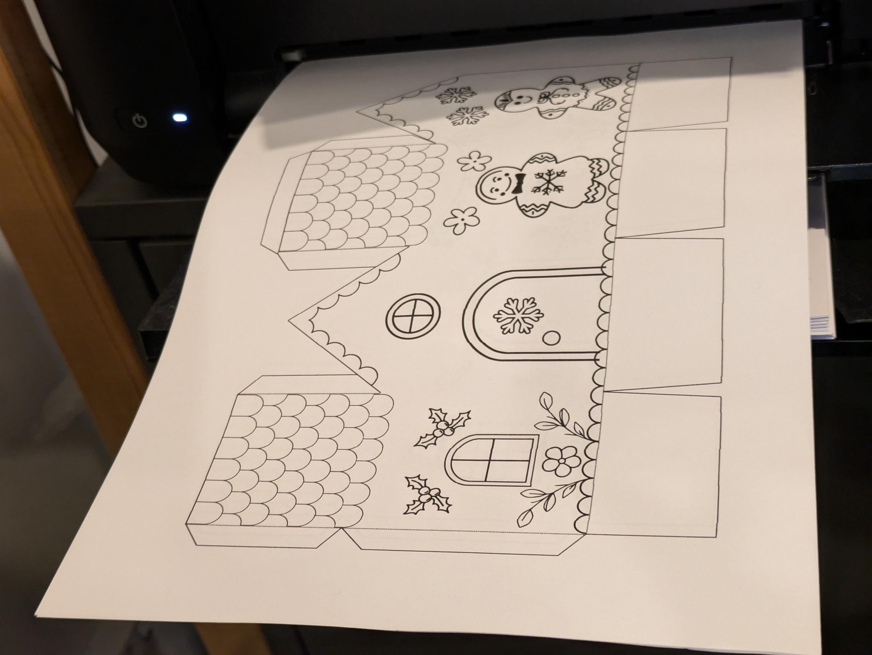 Gingerbread House PDF Craft Sheets With 3 Designs for Coloring, Cutting ...