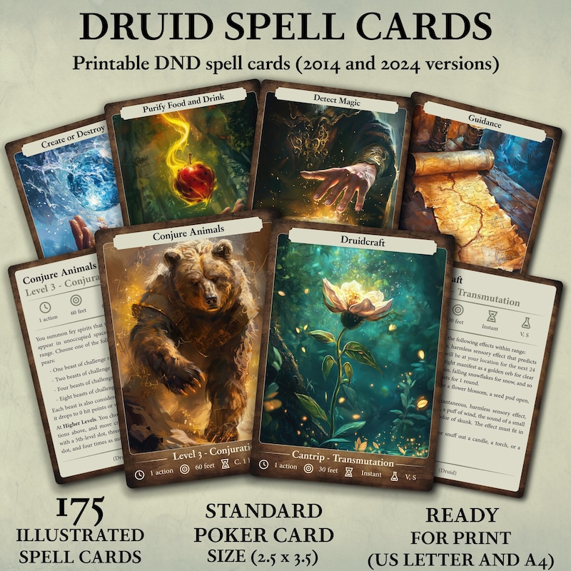 D&d Digital Spell Cards - Etsy