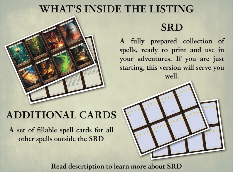 Druid Dnd Spell Cards, Printable D&d 5e Spell Cards, 2014 and 2024 ...