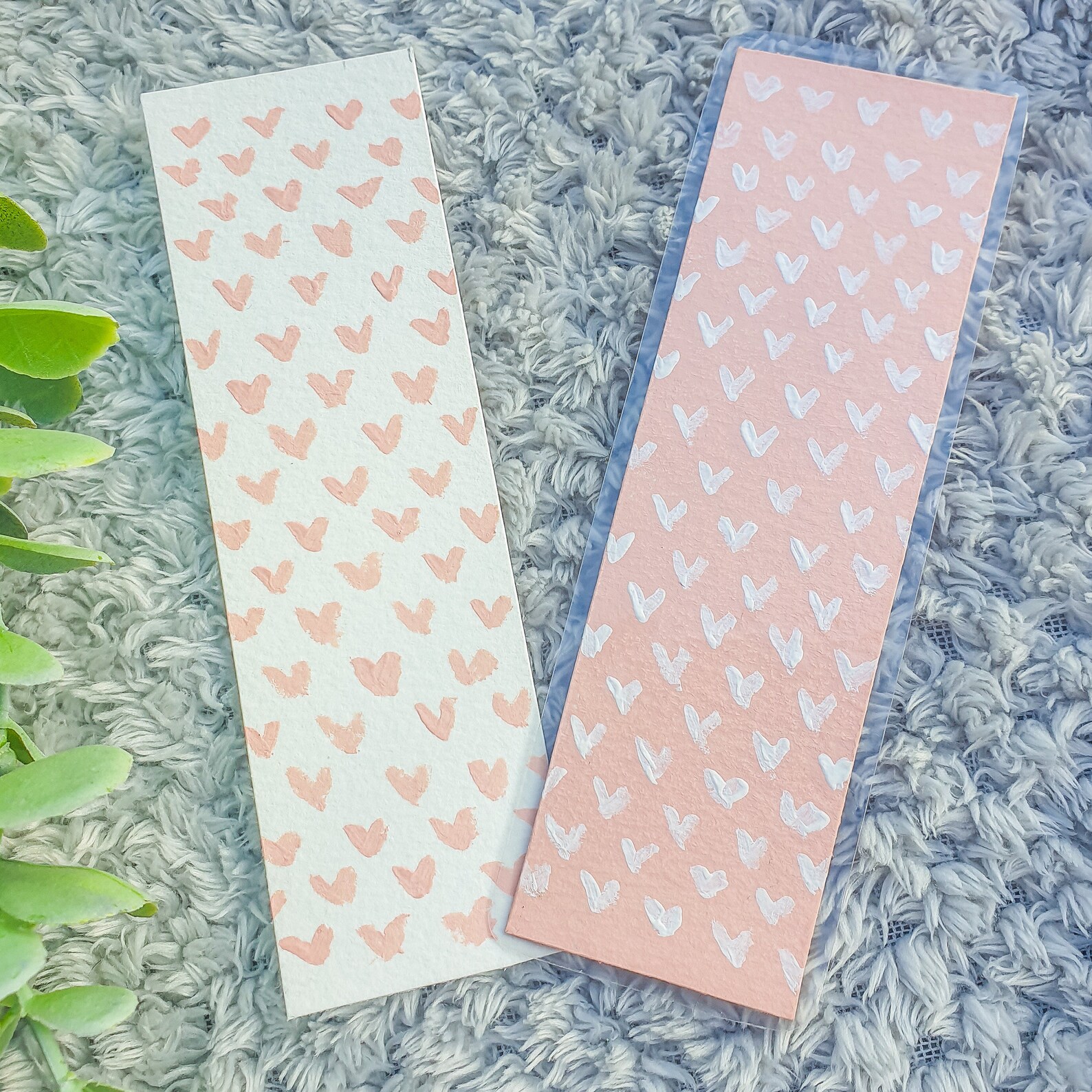Peachy Heart Bookmark Set - Etsy