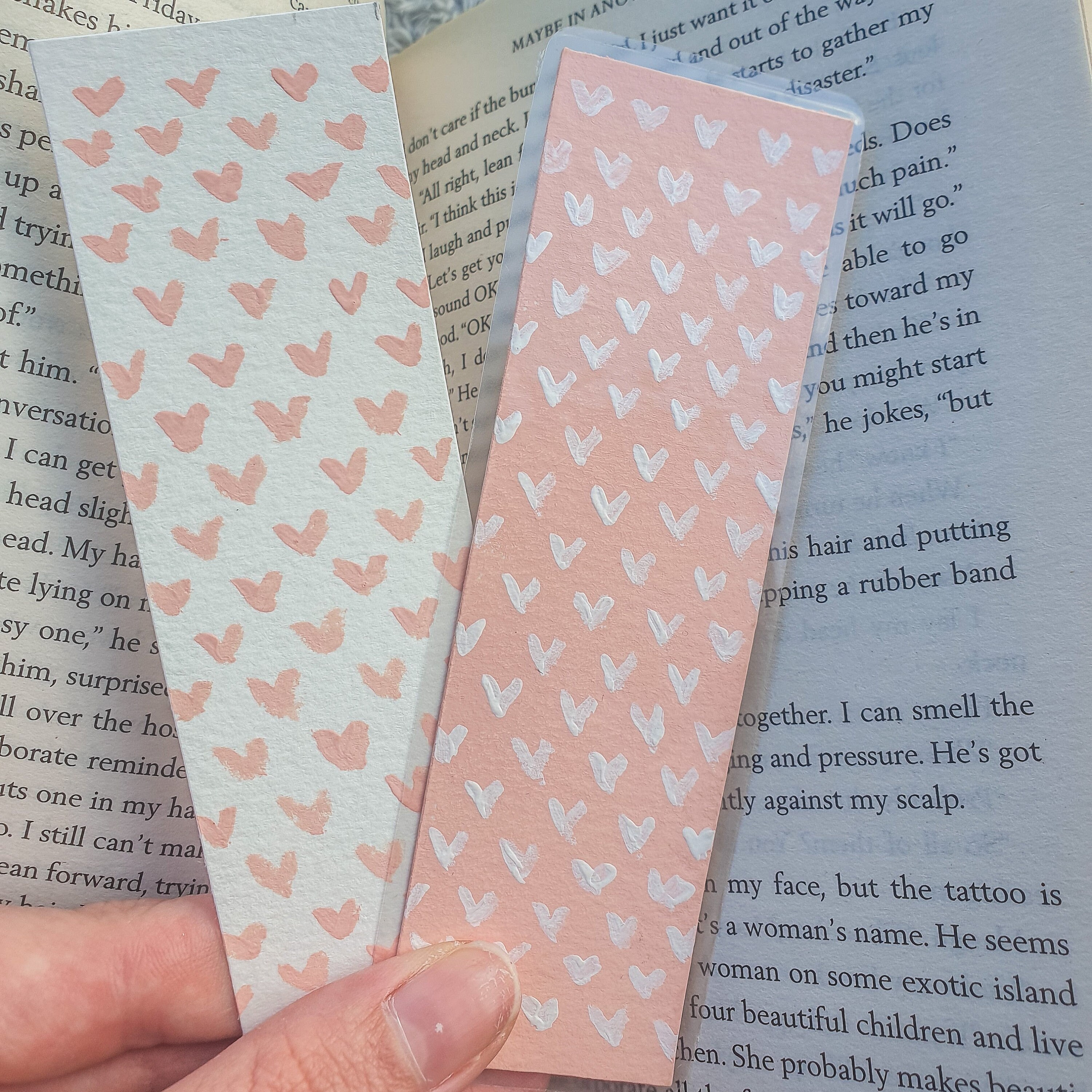 Peachy Heart Bookmark Set - Etsy