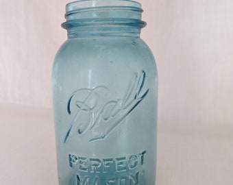 1910-1923 Authentic Vintage Blue Ball Perfect Mason Jar - Etsy