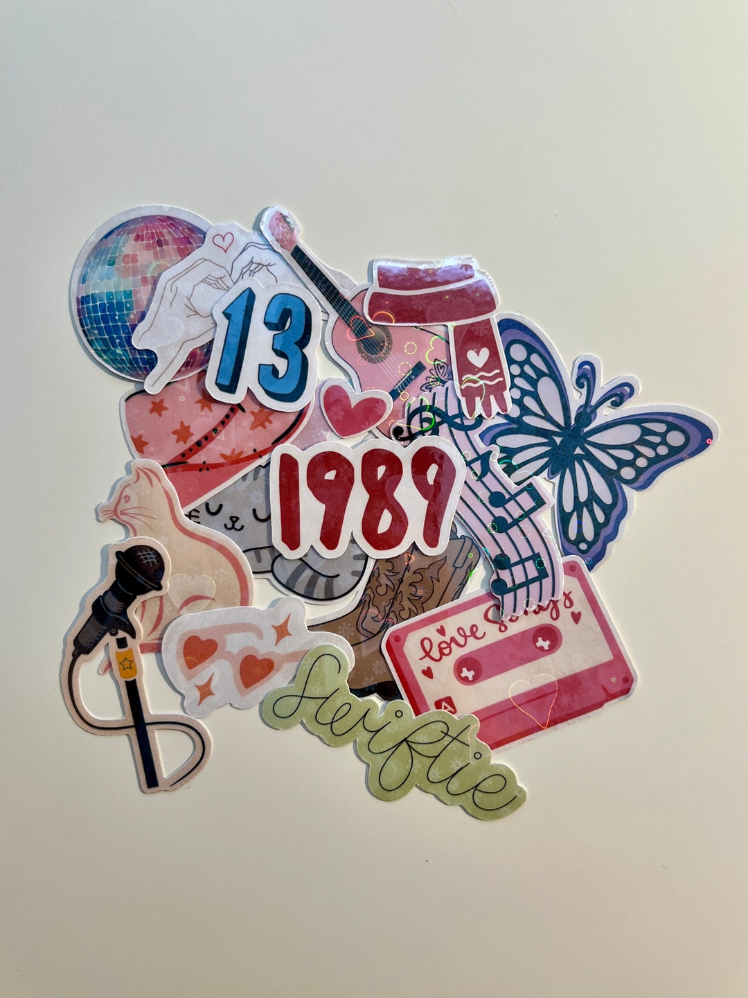 Swiftie Stickers - Taylor Swift Inspired, Including Guitar, Cat, Red ...