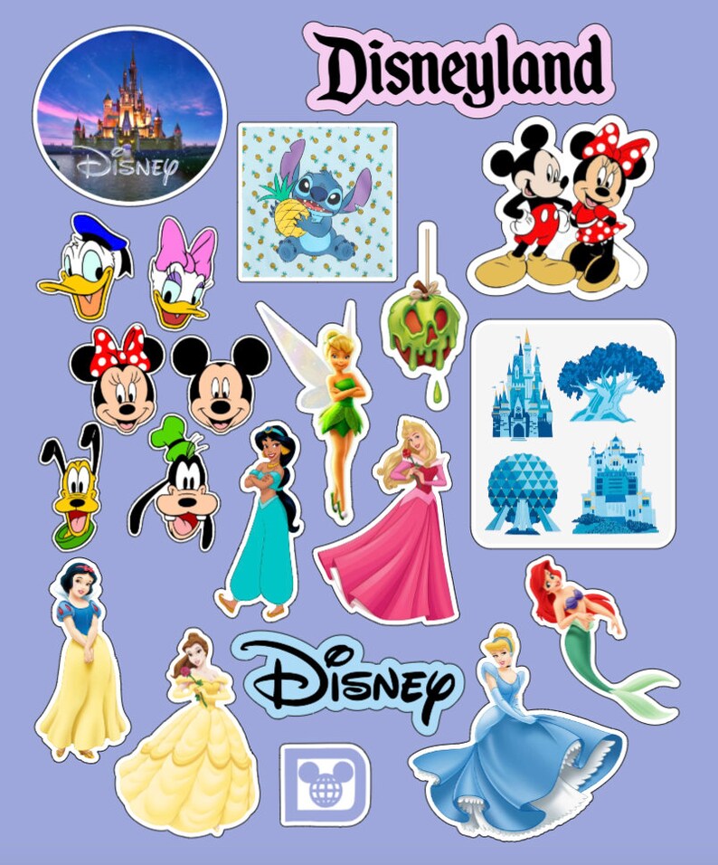 Disney Stickers Mickey and Friends, Princesses, Stitch and More ...