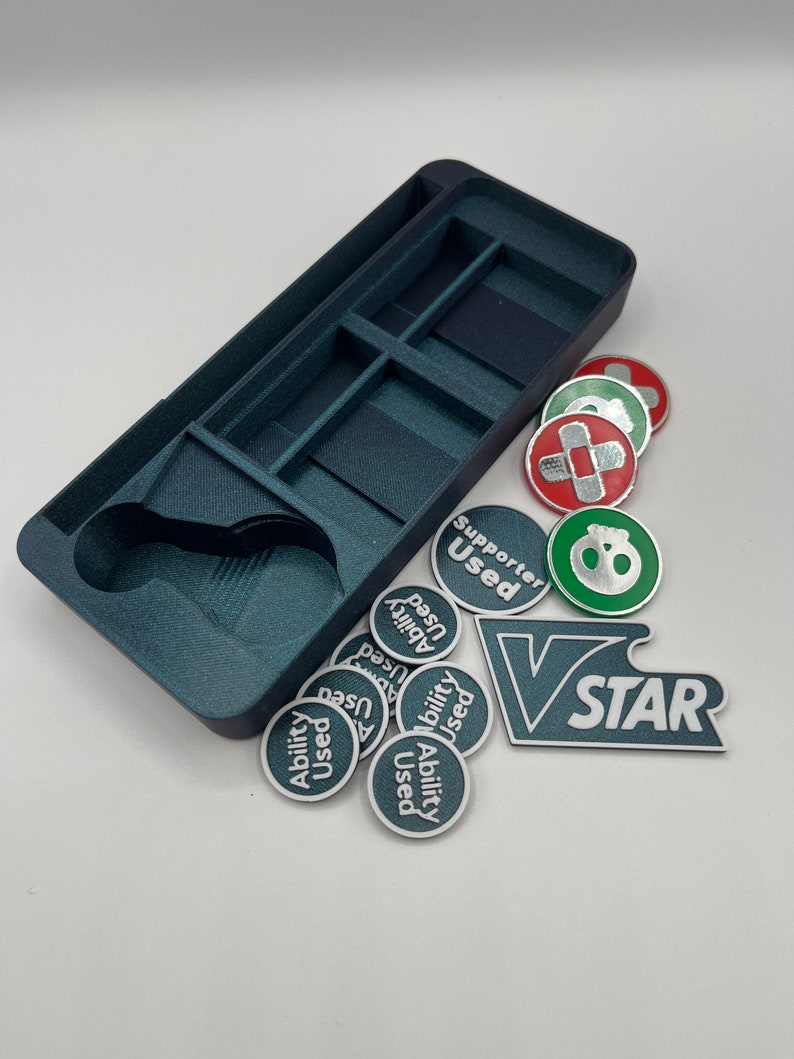 Pokemon TCG Token Tin Box Pokémon Pencil Case Insert Holds Dice ...
