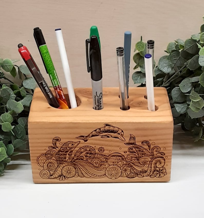 Engraved Wooden Desk Organizer, Desk Accessories, Desk Art ...