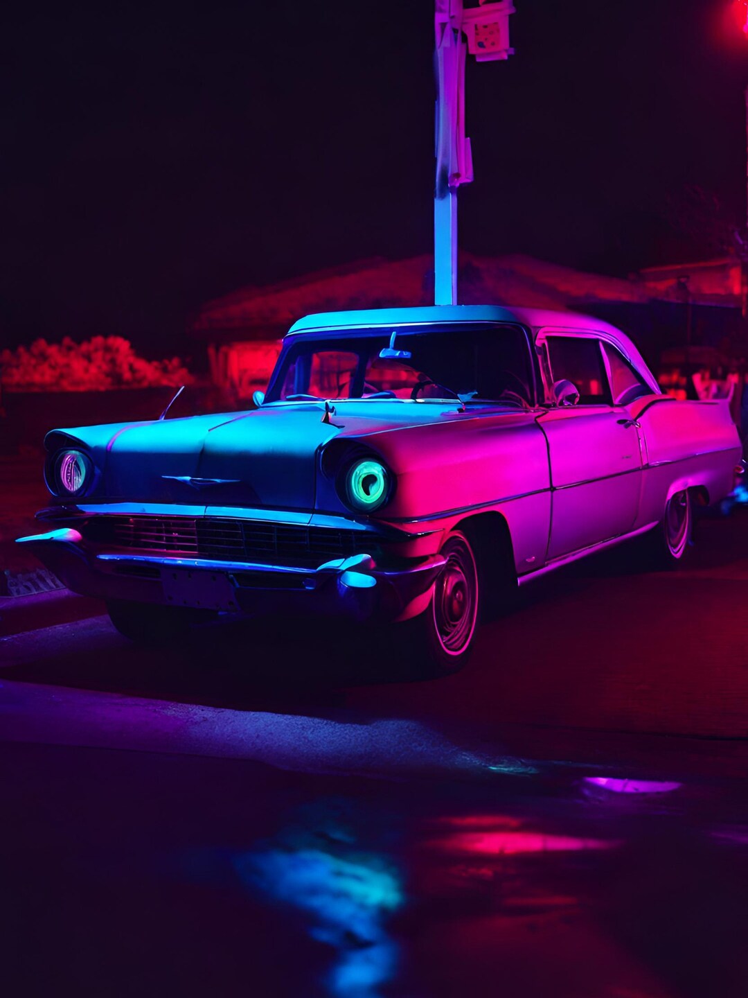 Digital Neon Art Printable Wall Art, Digital Download Wall Art, Wall ...