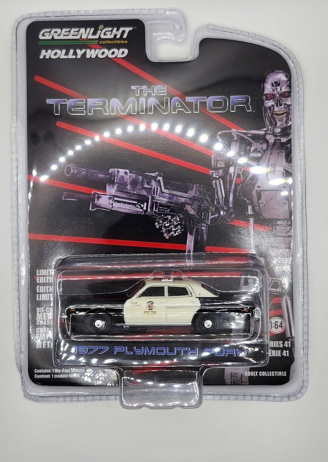 2024 Greenlight 1977 Plymouth Fury the Terminator LAPD Hollywood Series ...