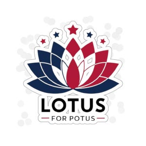 Lotus for Potus Kamala Harris 2024 Sticker,kamala Harris 2024,kamala ...