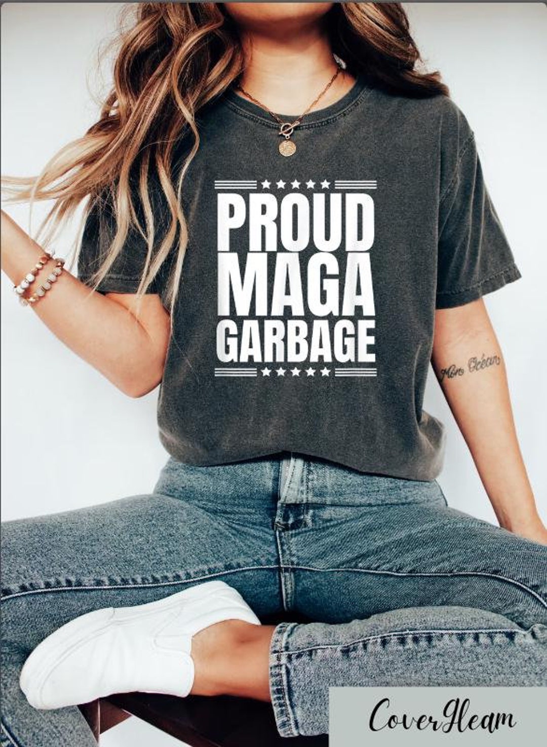 Trump MAGA Proud Garbage PNG Design, Political Statement Shirt, Digital ...