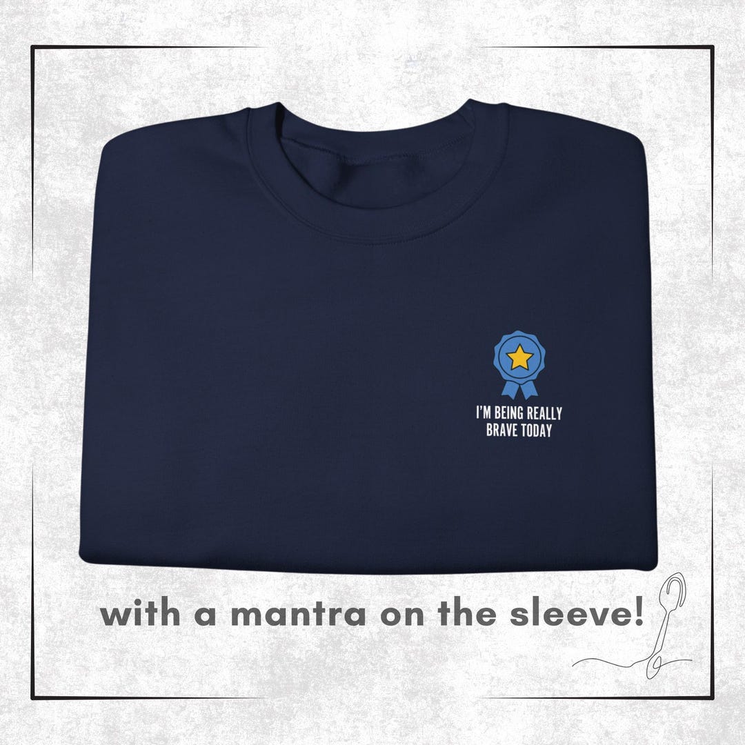 I'm Being Brave Today Ribbon + Customizable Sleeve Mantra | Mental ...