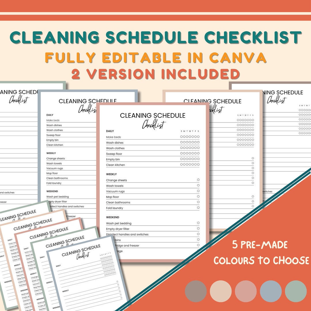 Simple House Cleaning Routine for Housewife, Diy Monthly Cleaning ...