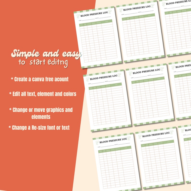 Printable Blood Pressure Chart, High Blood Pressure Monitoring ...