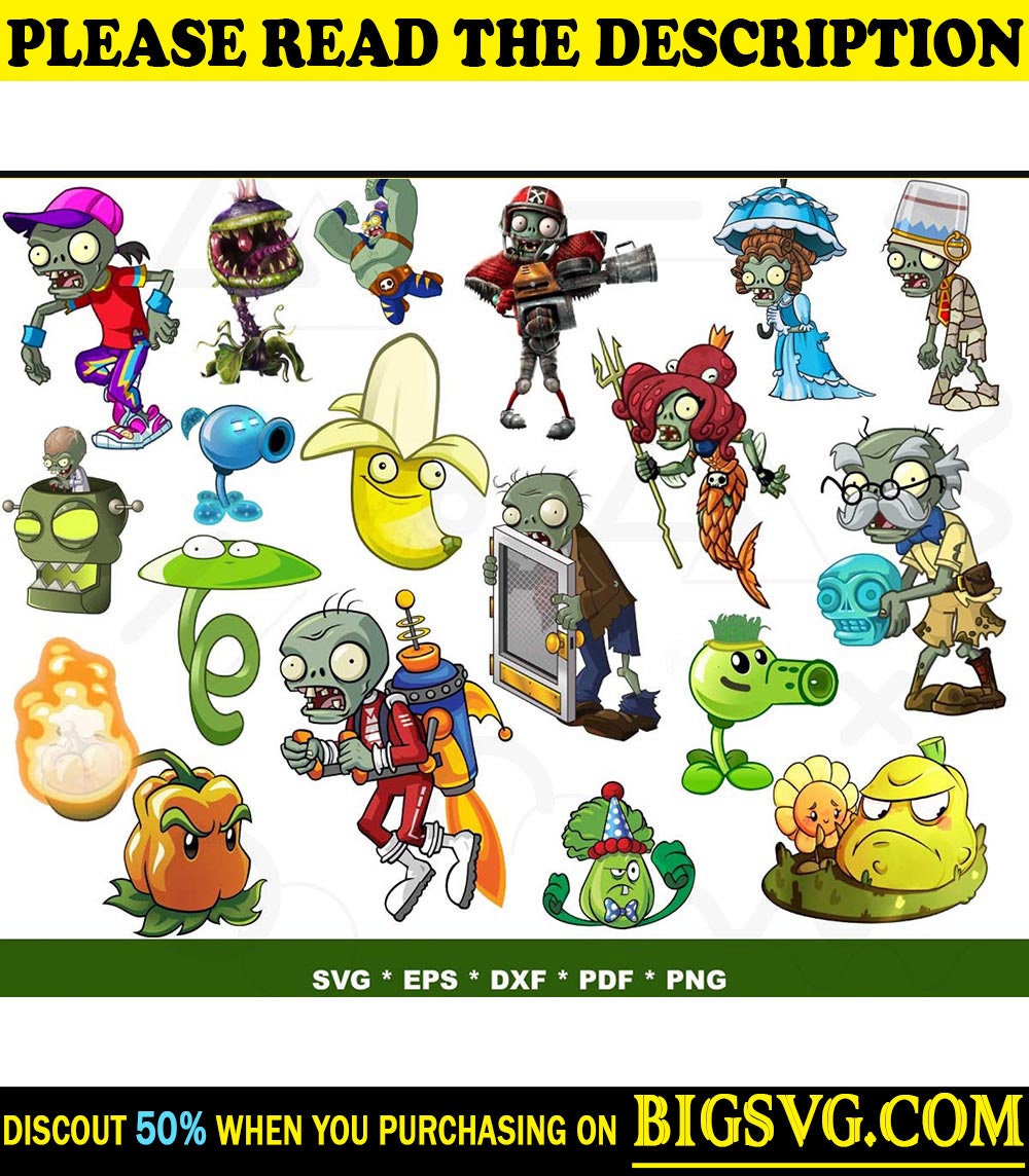 200 Plants Vs Zombies Svg BUNDLE /A - Etsy