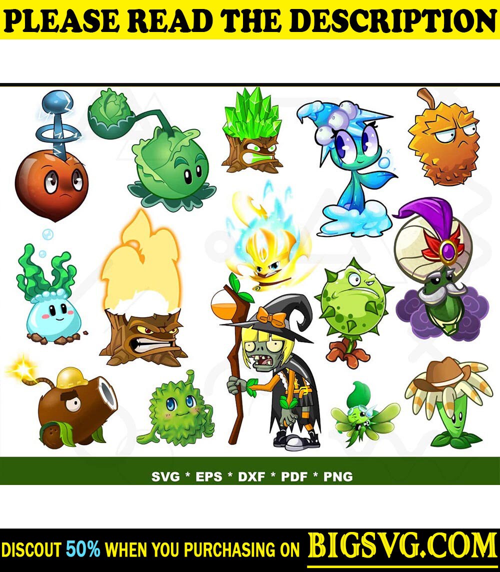 200 Plants Vs Zombies Svg BUNDLE /A - Etsy