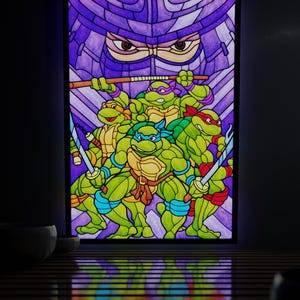 TMNT Inspired Translucent Light Art for Wall, Lightbox or Window ...
