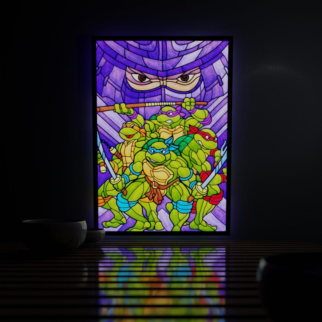 TMNT Inspired Translucent Light Art for Wall, Lightbox or Window ...