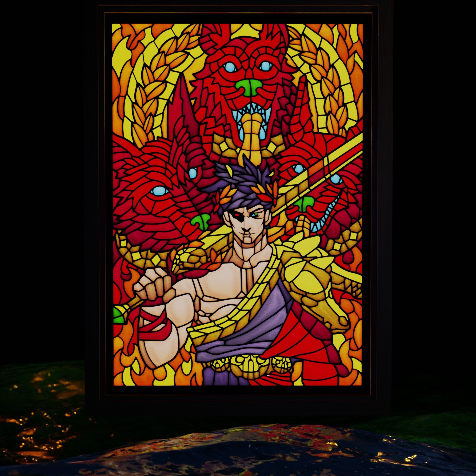 Hades Inspired Translucent Light Art for Wall, Lightbox or Window ...