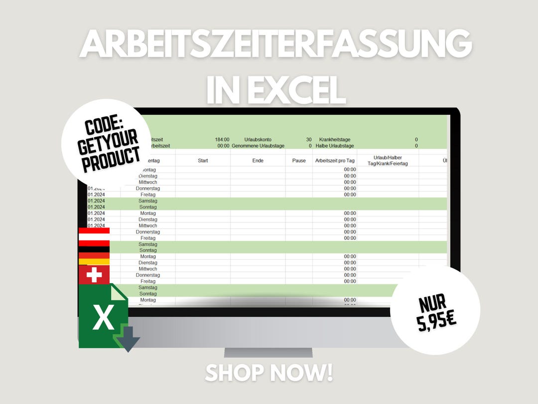 Time Tracking 2025 | Excel Template | #timesheet #exceltemplate # ...