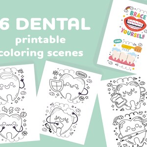 16 Dental Coloring Pages Tooth Fairy for Kids, Children's Self-care ...