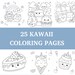 25 Cute Kawaii Coloring Pages for Kids Printable - Etsy