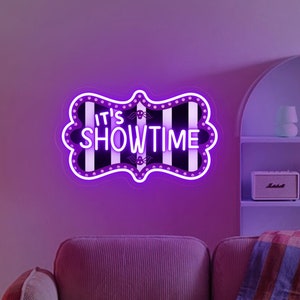 It's Showtime Neon Sign, Halloween Spooky Wall Decor, Showtime Wall ...