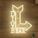 Retro Dive Bar Neon Sign,custom Dive Bar Wall Decor Light,bar Carter ...