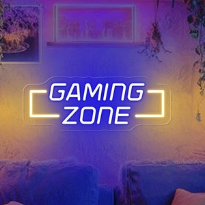 Game Zone Neon Sign, Game Room Neon Sign, Game Room Decor, Gaming Wall ...