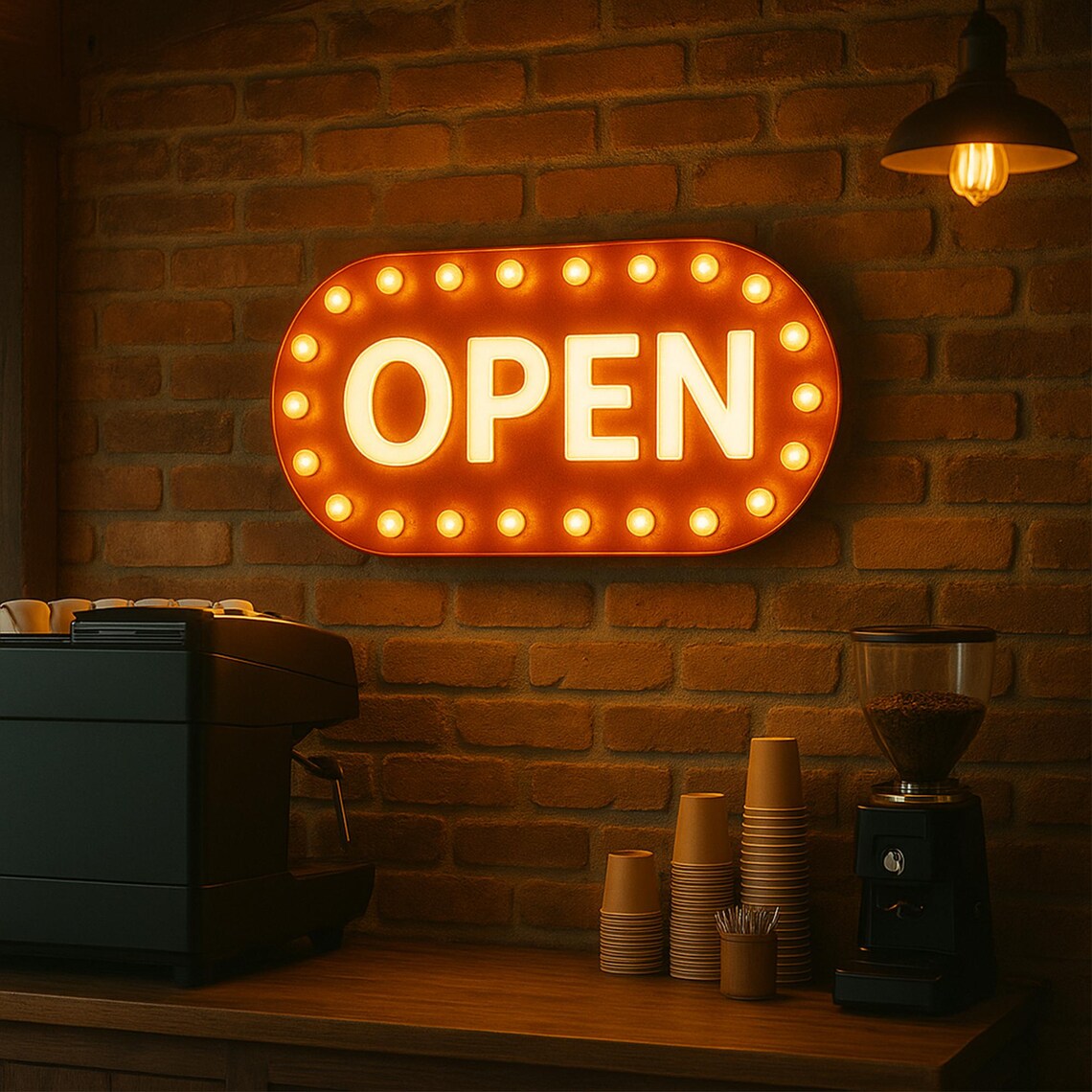 Retro Marquee Open Sign: Restaurant & Bar Decor - Etsy