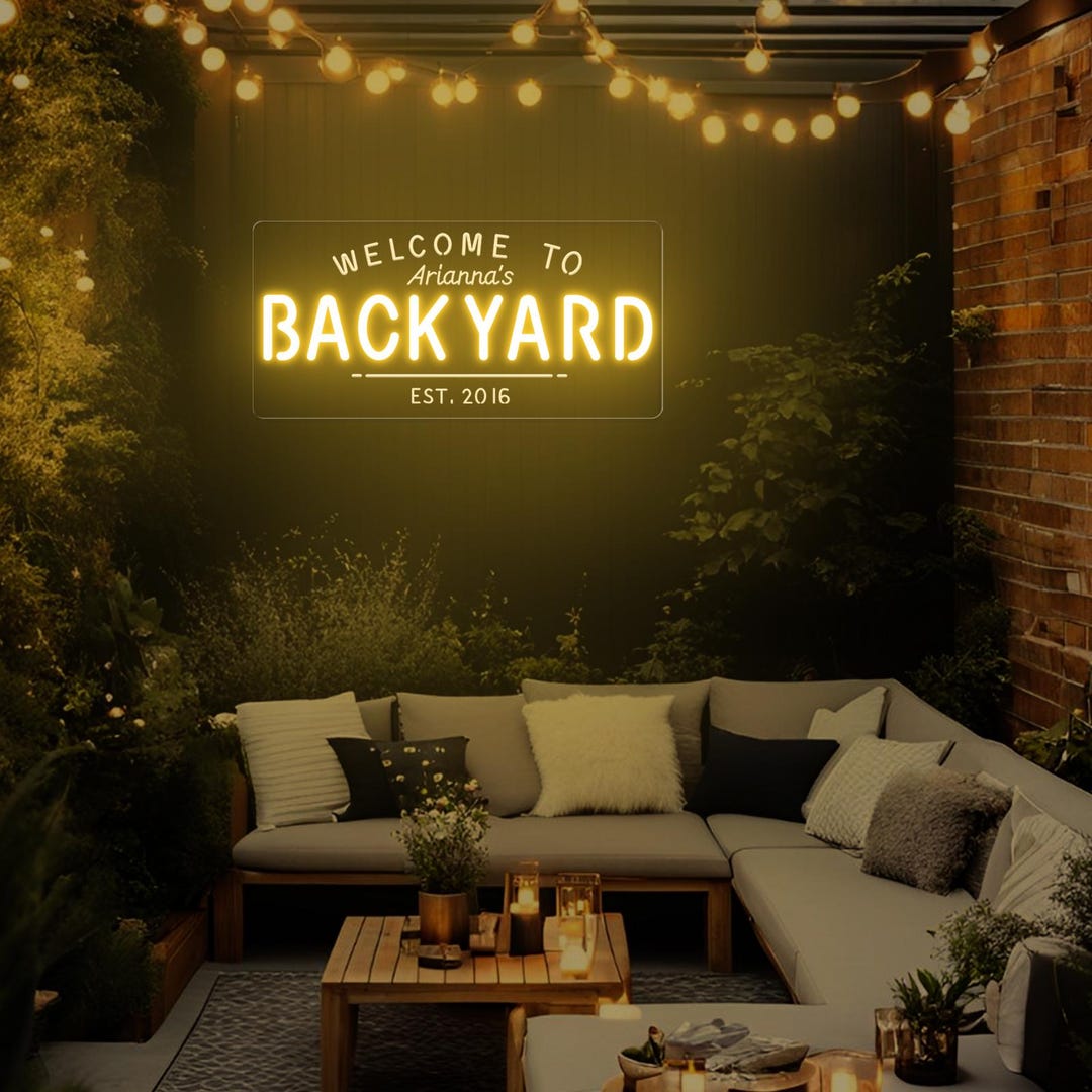 Personalized Backyard Neon Sign,outdoor Backyard Wall Decor Neon Light ...